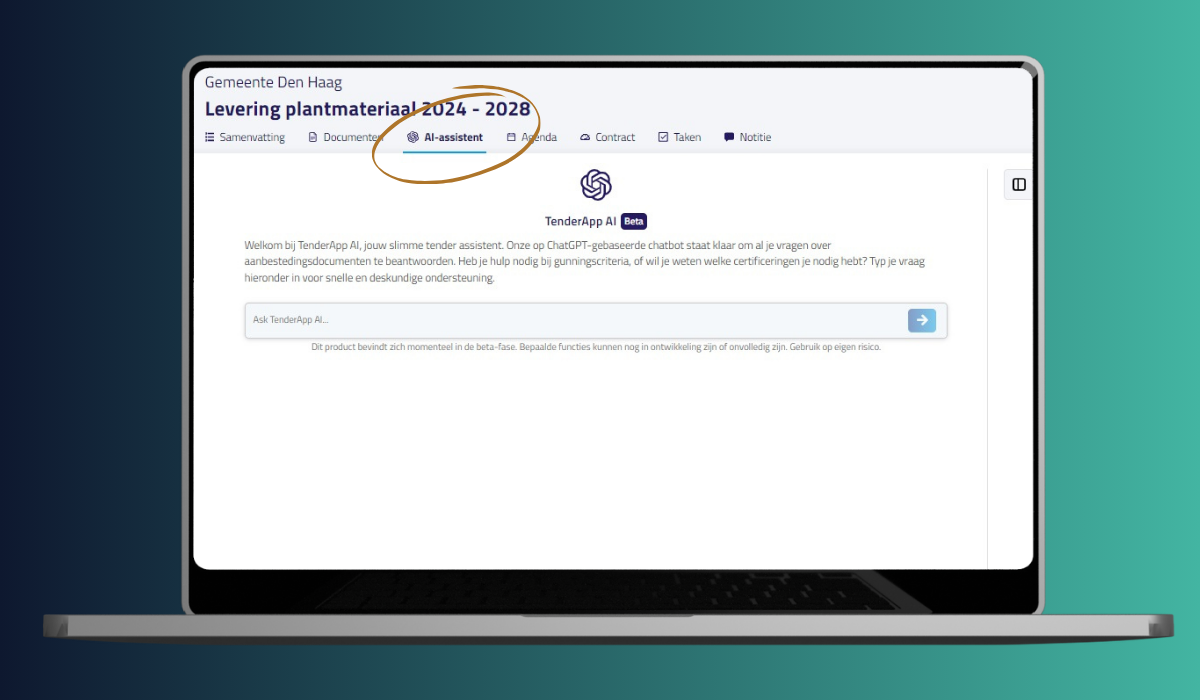 Onze partner TenderApp lanceert AI-tender Assistent: dit kun je ermee